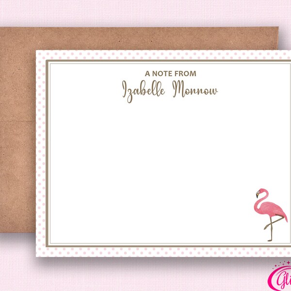 Flamingo Note Cards - Etsy