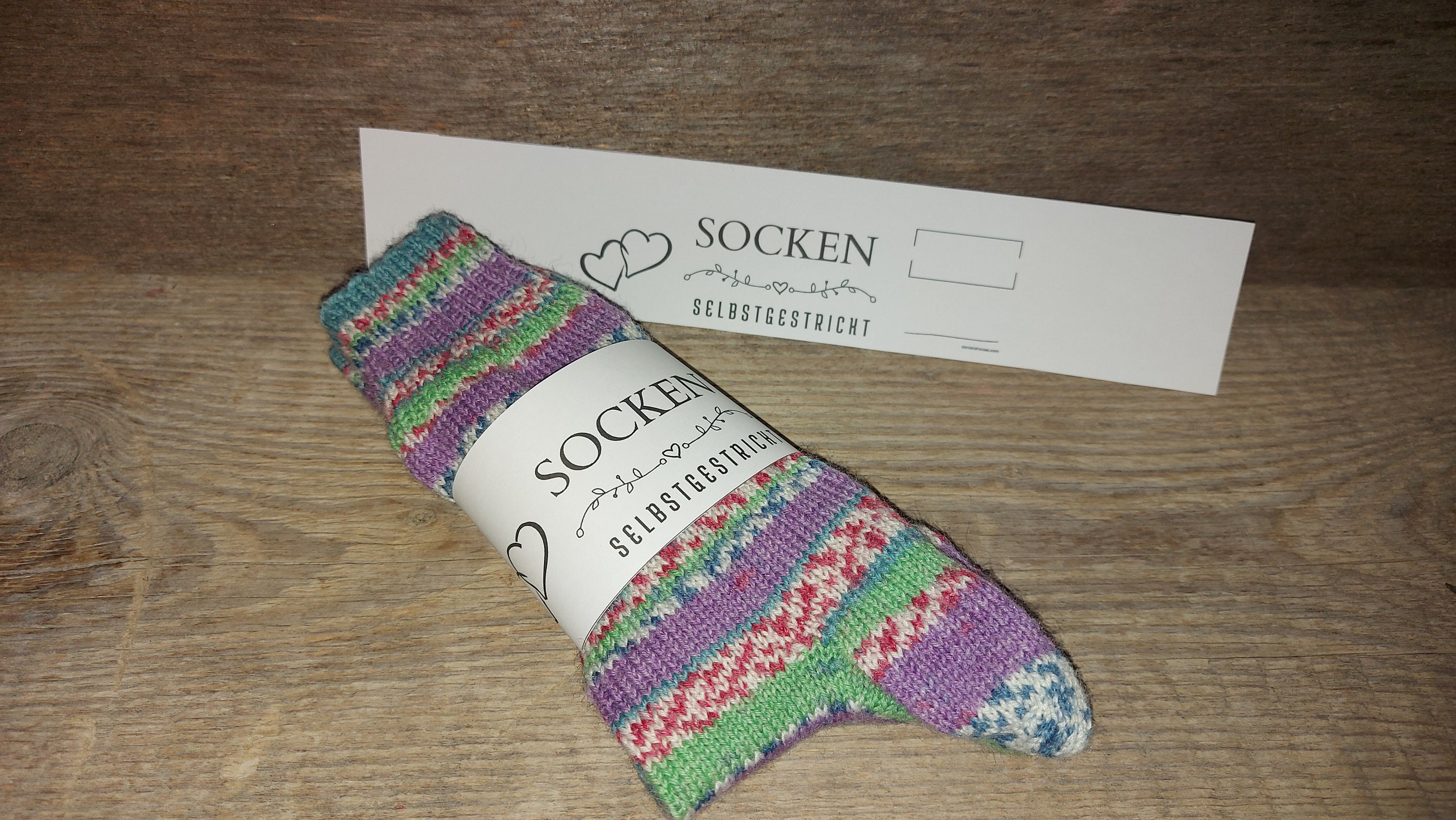 Sock Banderole for Printing, Hand Made Knitted Socks, 3 Motifs per ...
