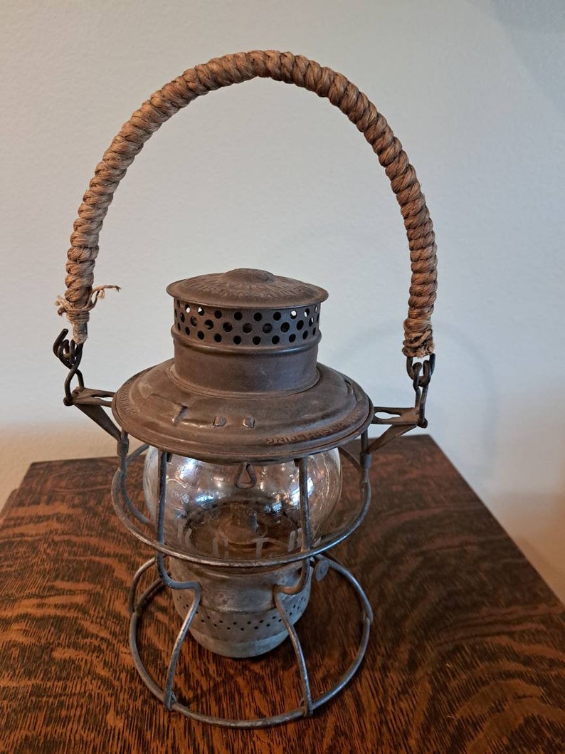 ADLAKE Railroad Lantern With Hemp Rope Handle. - Etsy
