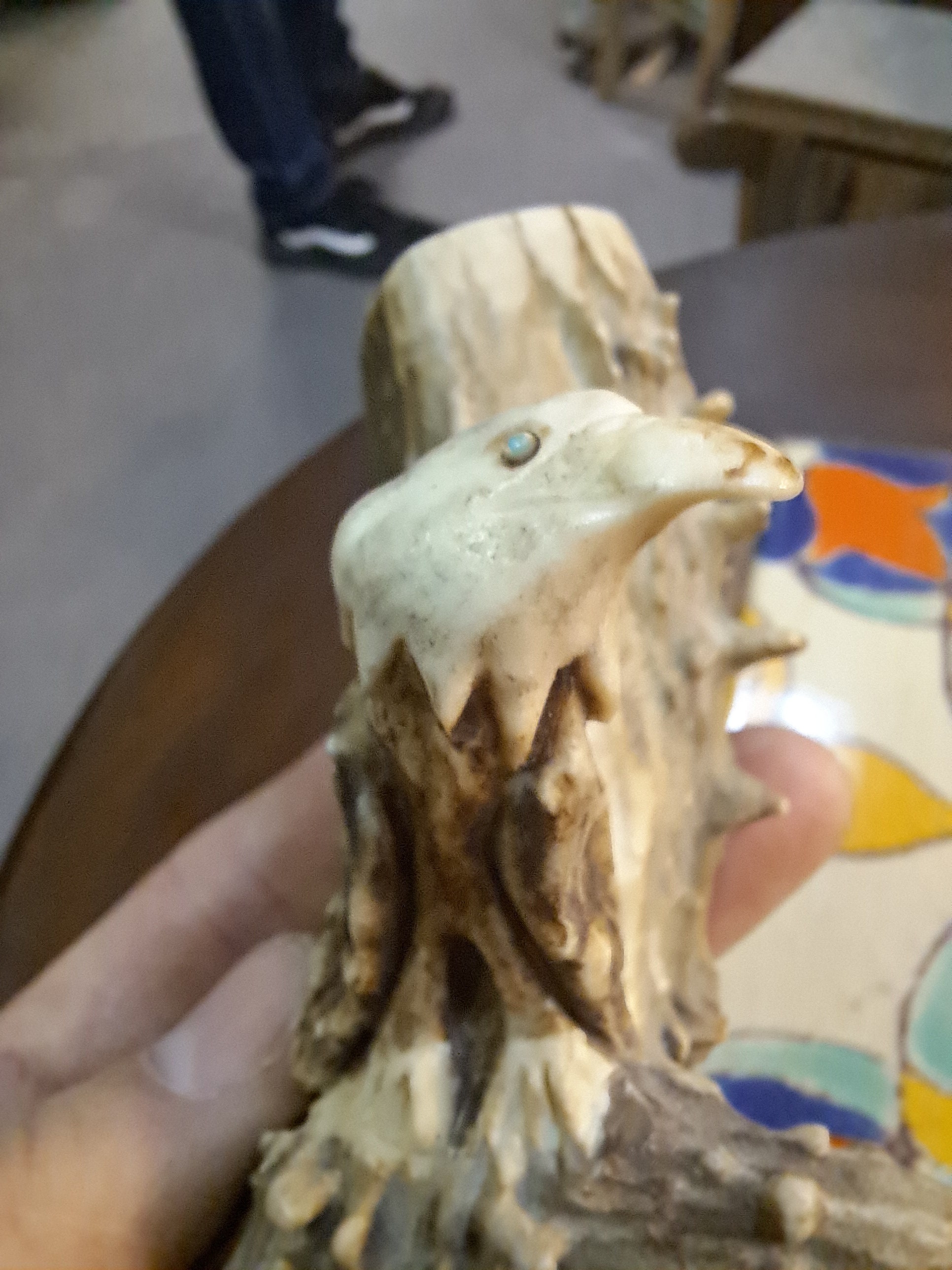 Ted Miller Eagle Antler Knife With Sheath and Antler Display Stand - Etsy