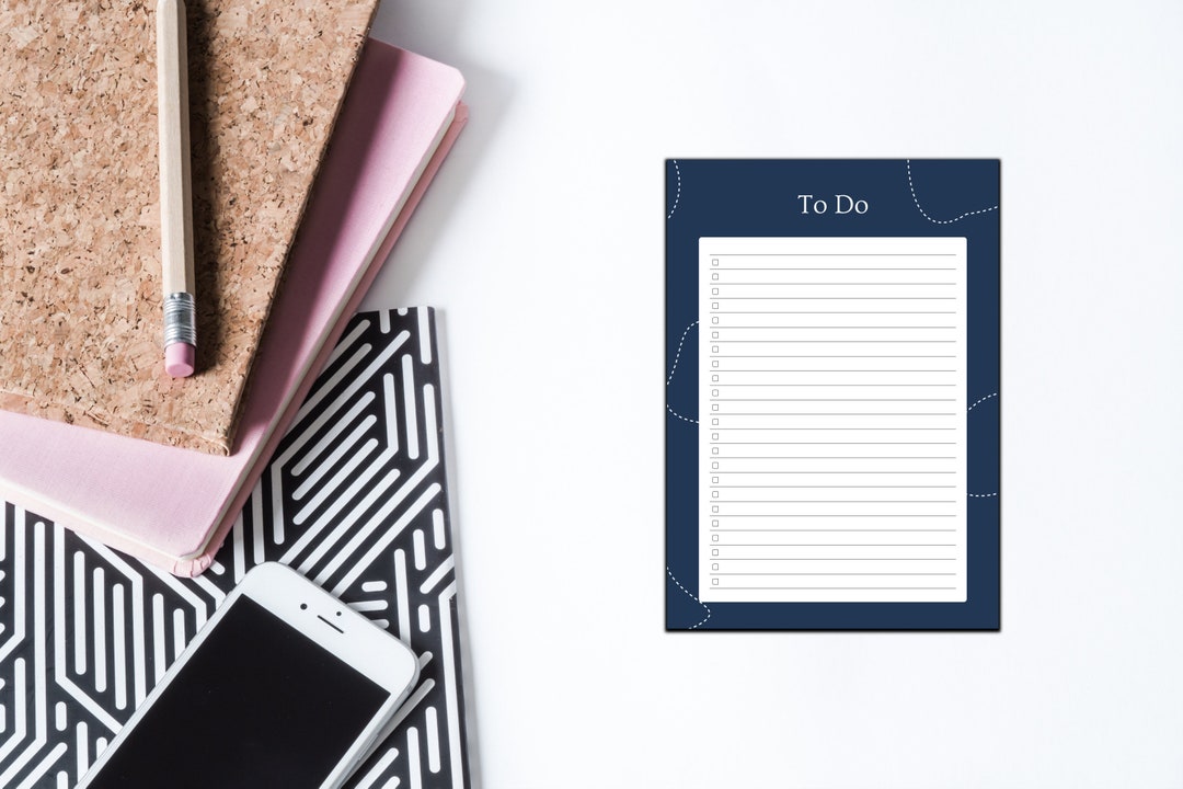 Printable to Do List A5 Instant Download Blue Abstract Modern Design - Etsy