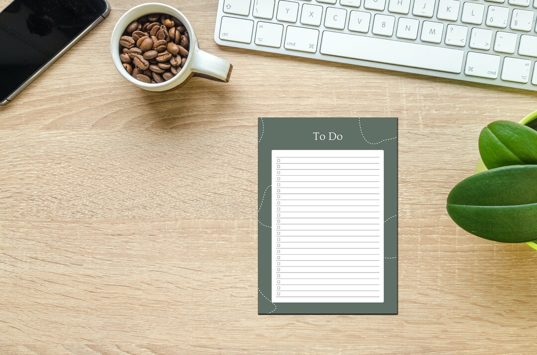 Printable to Do List A5 Instant Download Green Abstract - Etsy