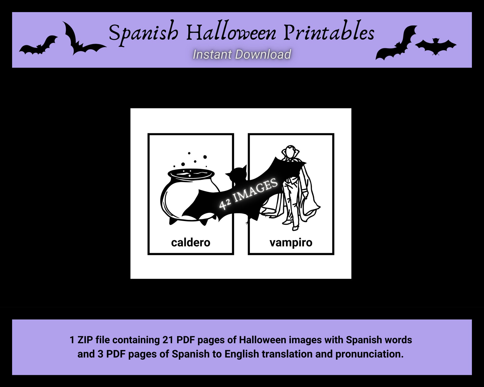 Spanish, Halloween, Printables, Pdfs, Espanol, Holiday, Fall, Autumn - Etsy