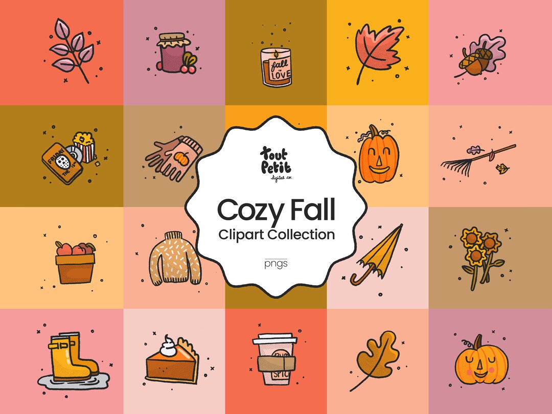 Cozy Fall Clipart Collection | Digital Download | Digital Image ...