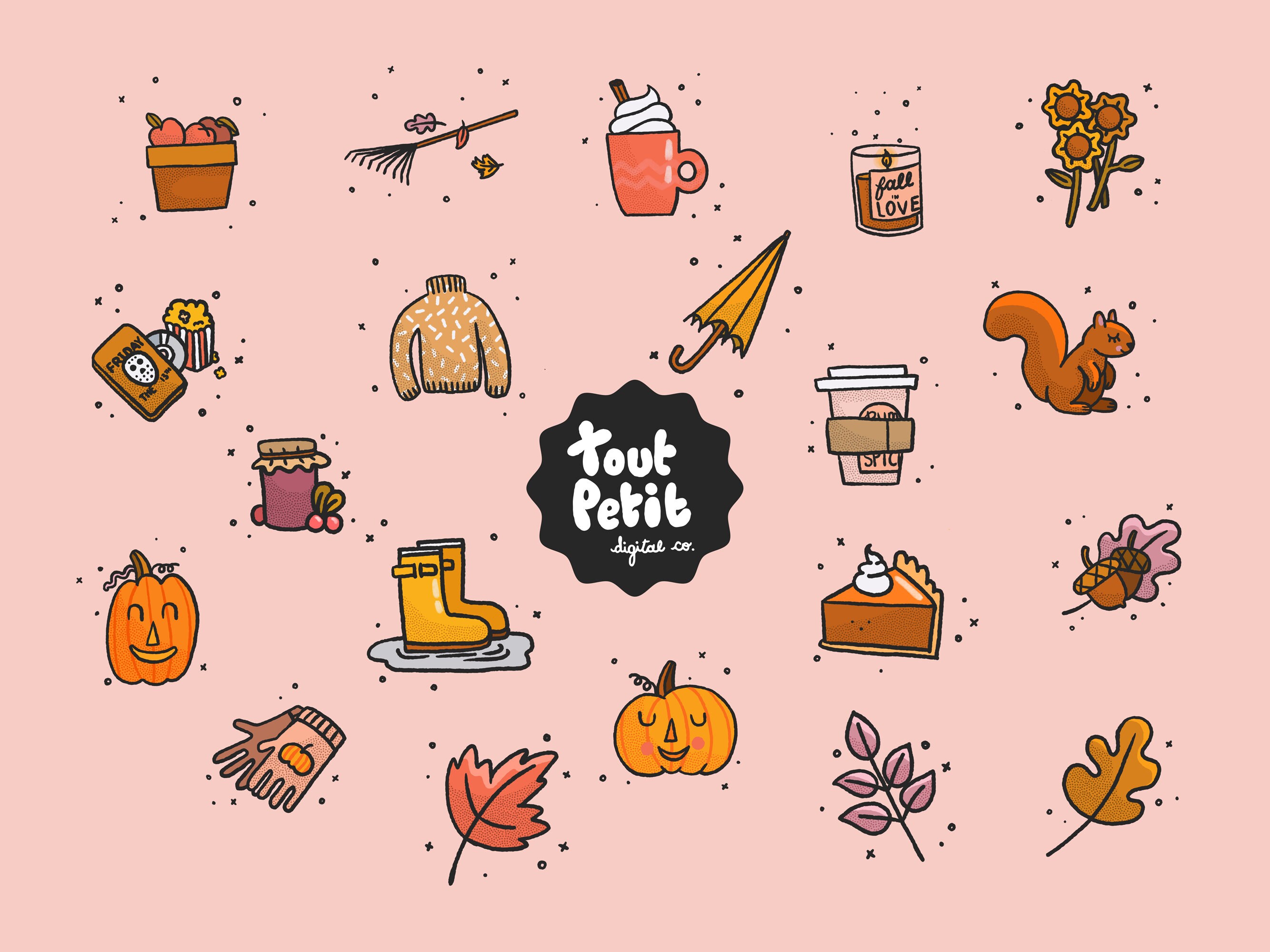 Cozy Fall Clipart Collection | Digital Download | Digital Image ...