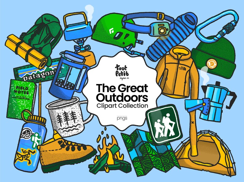 The Great Outdoors Clipart Collection | Digital Download | Digital ...