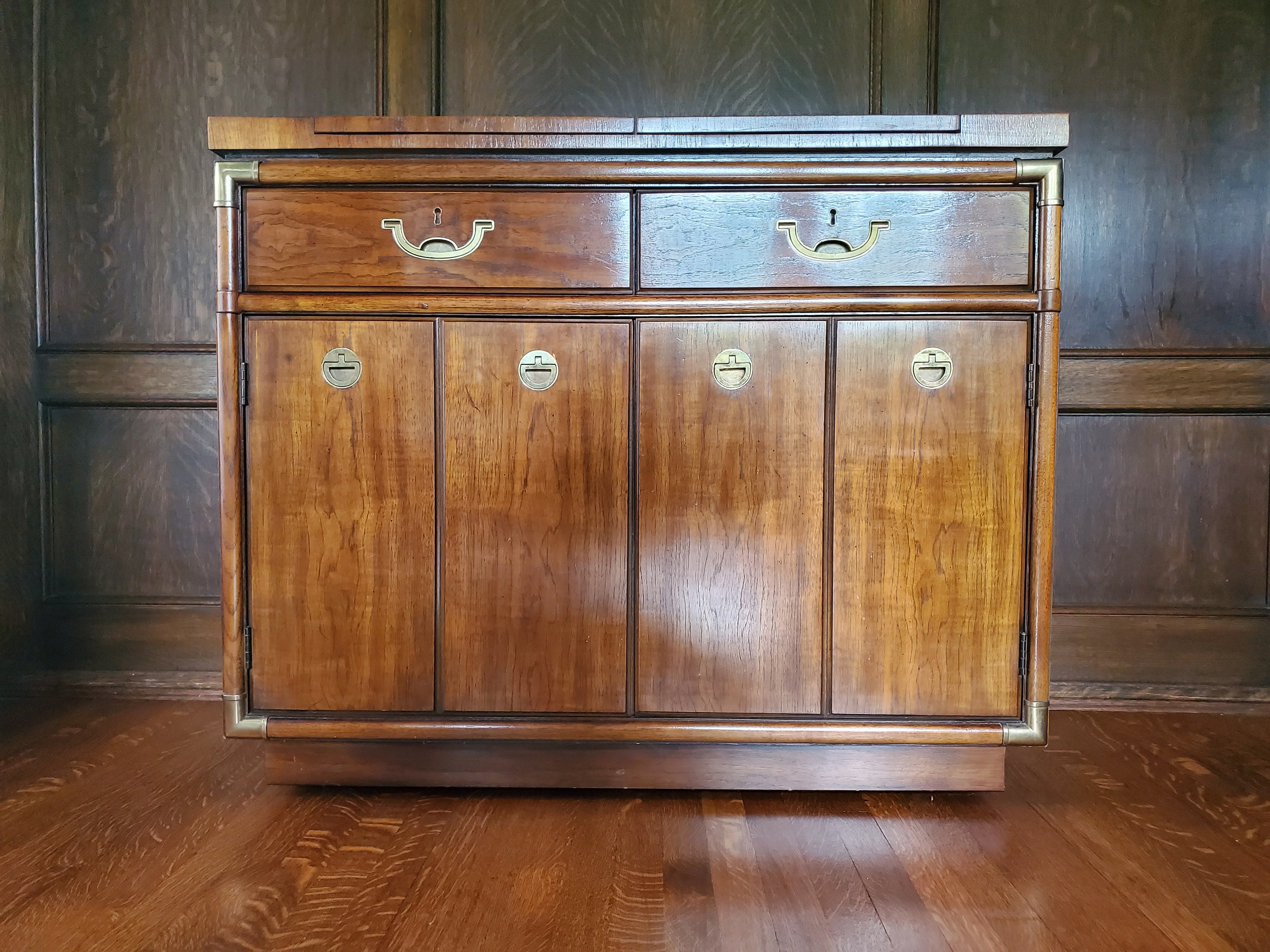 Drexel Campaign Flip Top Buffet - Etsy