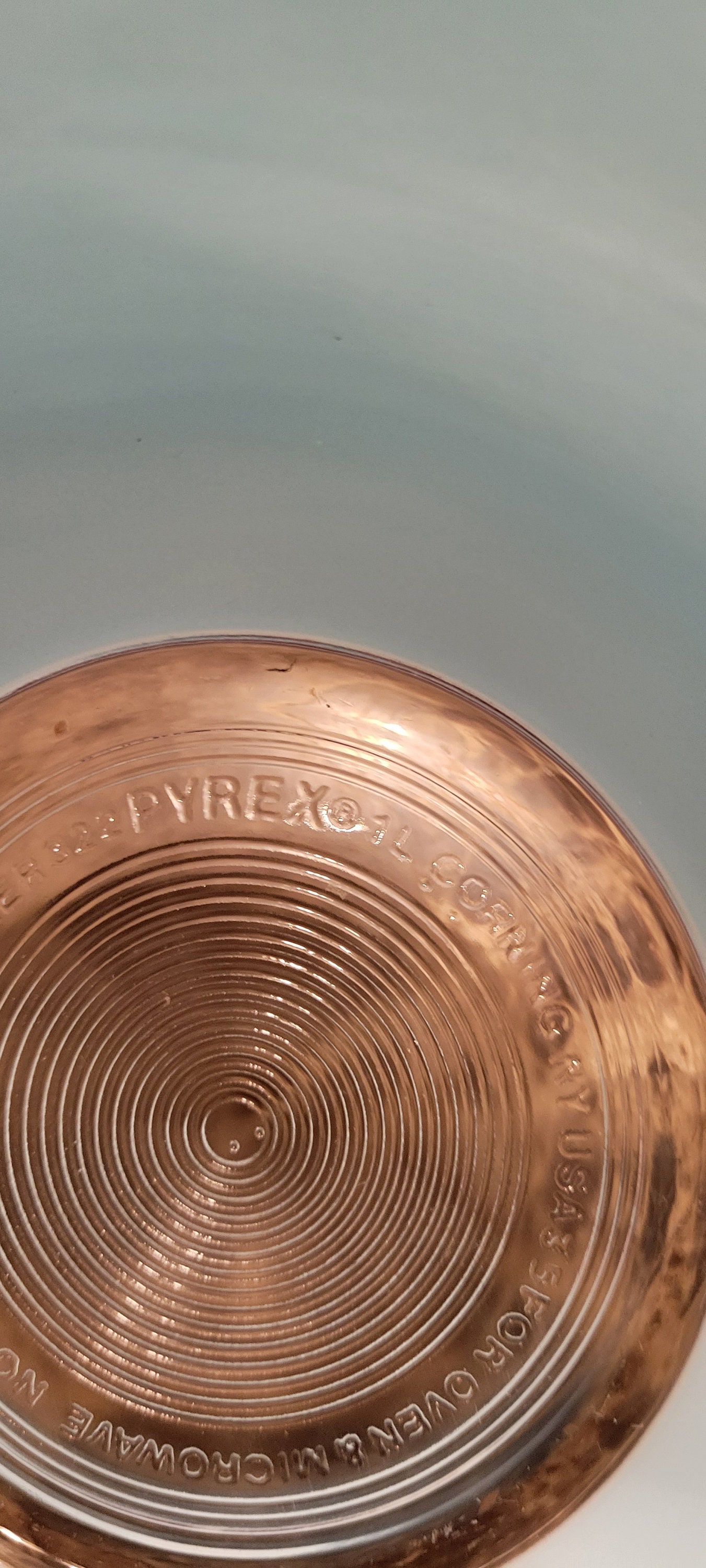 Blue Pyrex Bowls With Clear Glass Base - Etsy