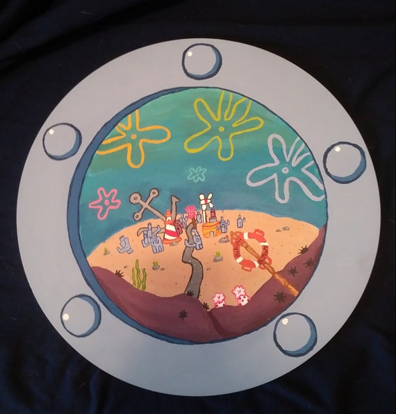 Spongebob Port Hole Painting - Etsy