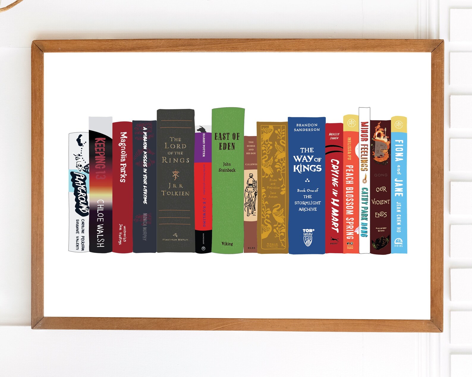 Book Spine Art , Custom Book Stack Book Lover , Librarian, Book Club or ...