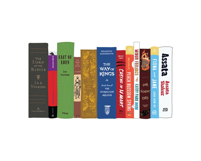 Book Painting Book Spine Art Book Posters Custom Book - Etsy