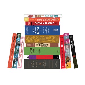 Book Spine Art , Custom Book Stack Book Lover , Librarian, Book Club or ...