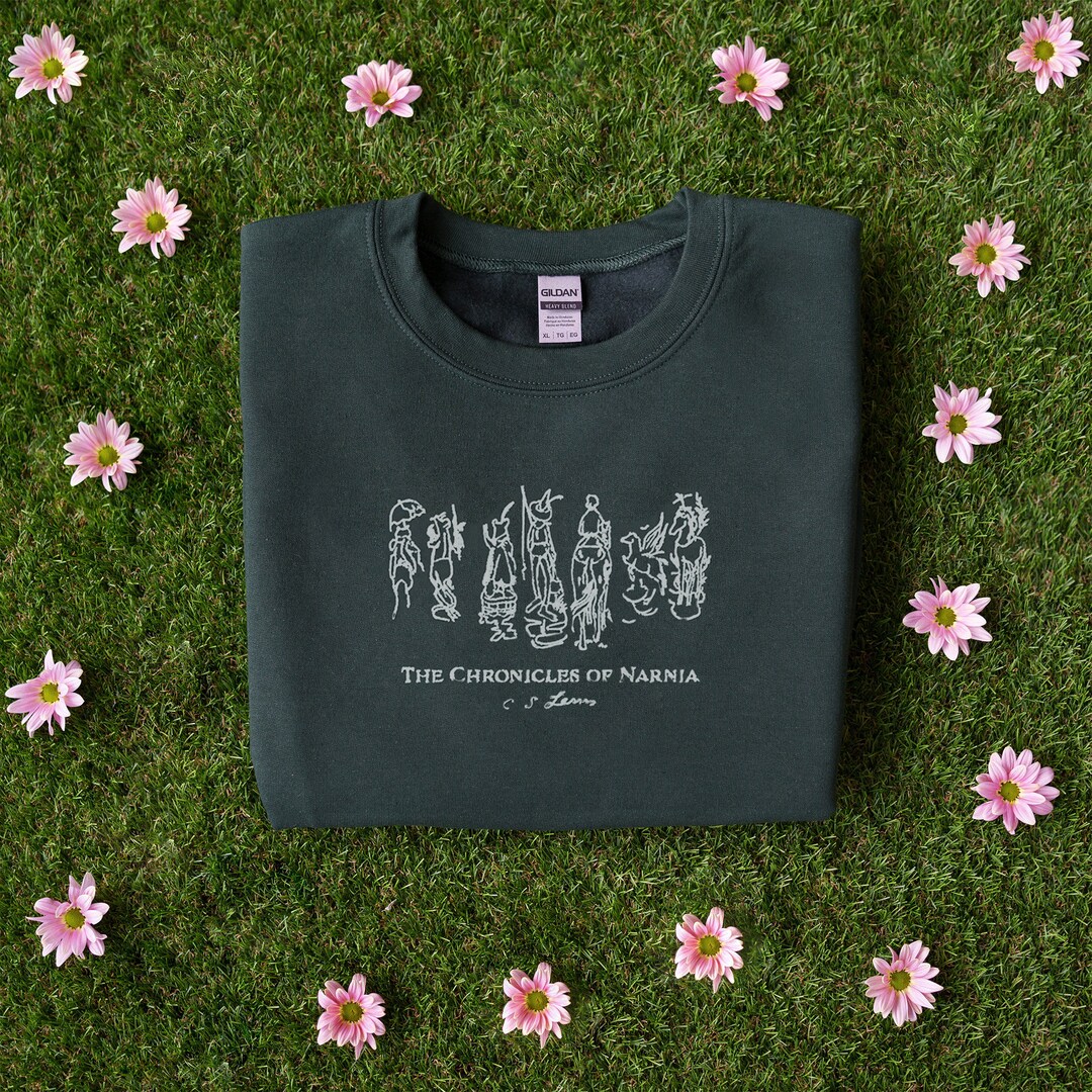Narnia Embroidered Characters Sweatshirt , C S Lewis Sweater , Narnia ...