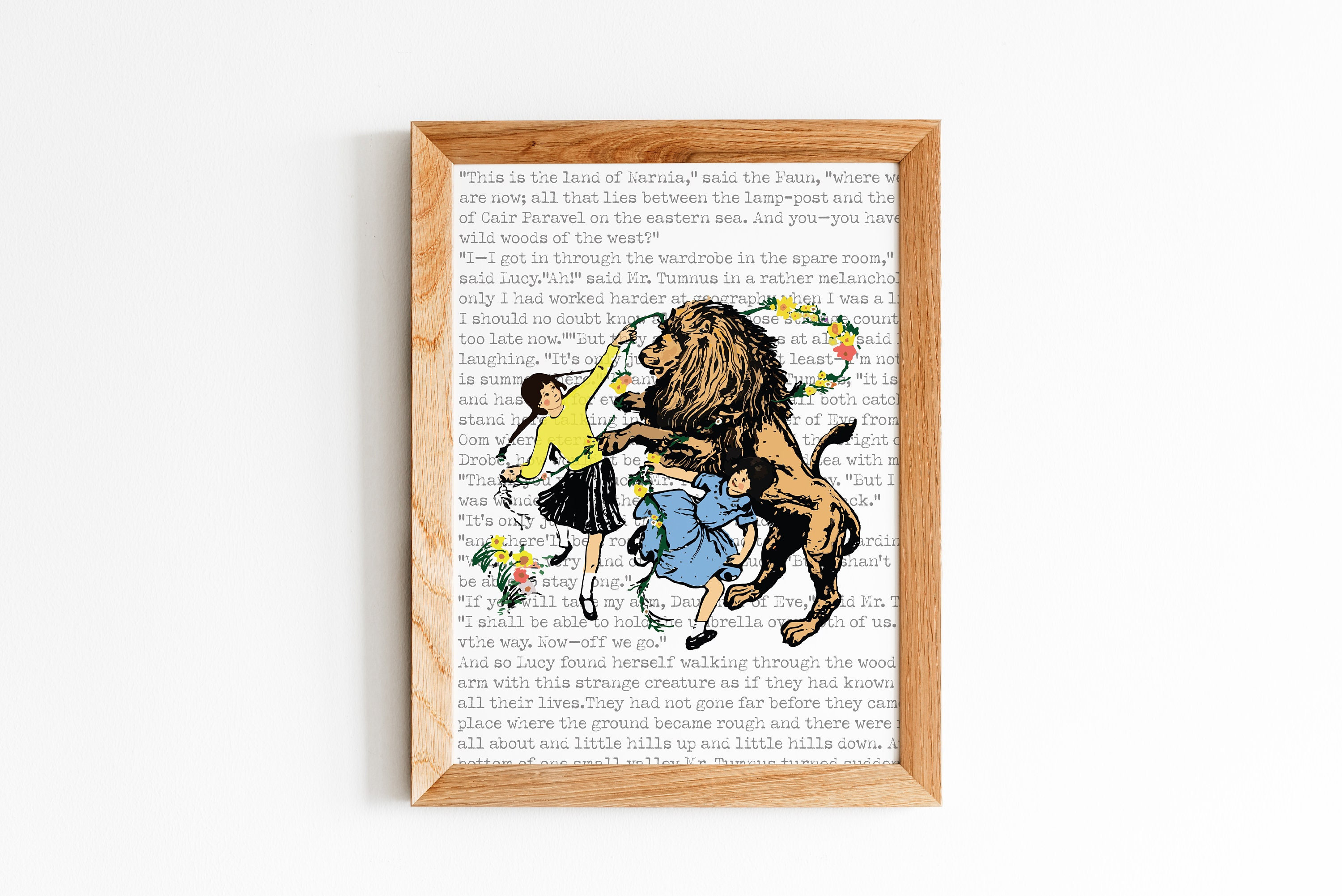 Chronicles of Narnia Illustration Print , Bookish Art , Narnia Wall ...