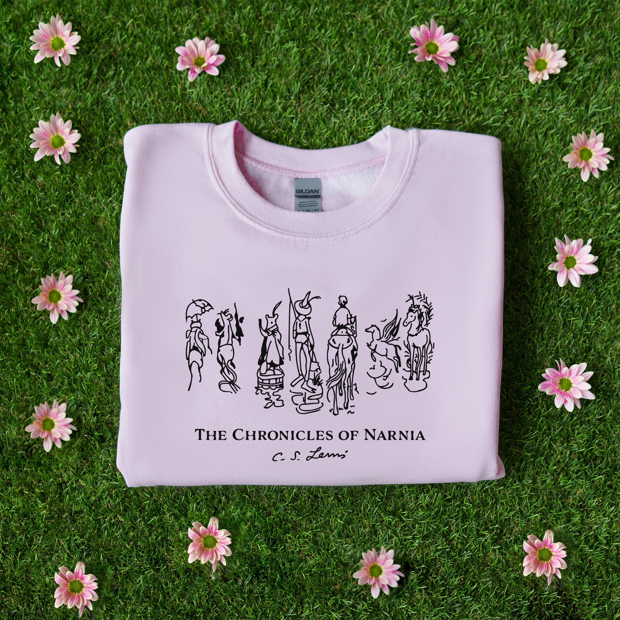 Narnia Characters Sweatshirt , C S Lewis Sweater , Narnia Print ...