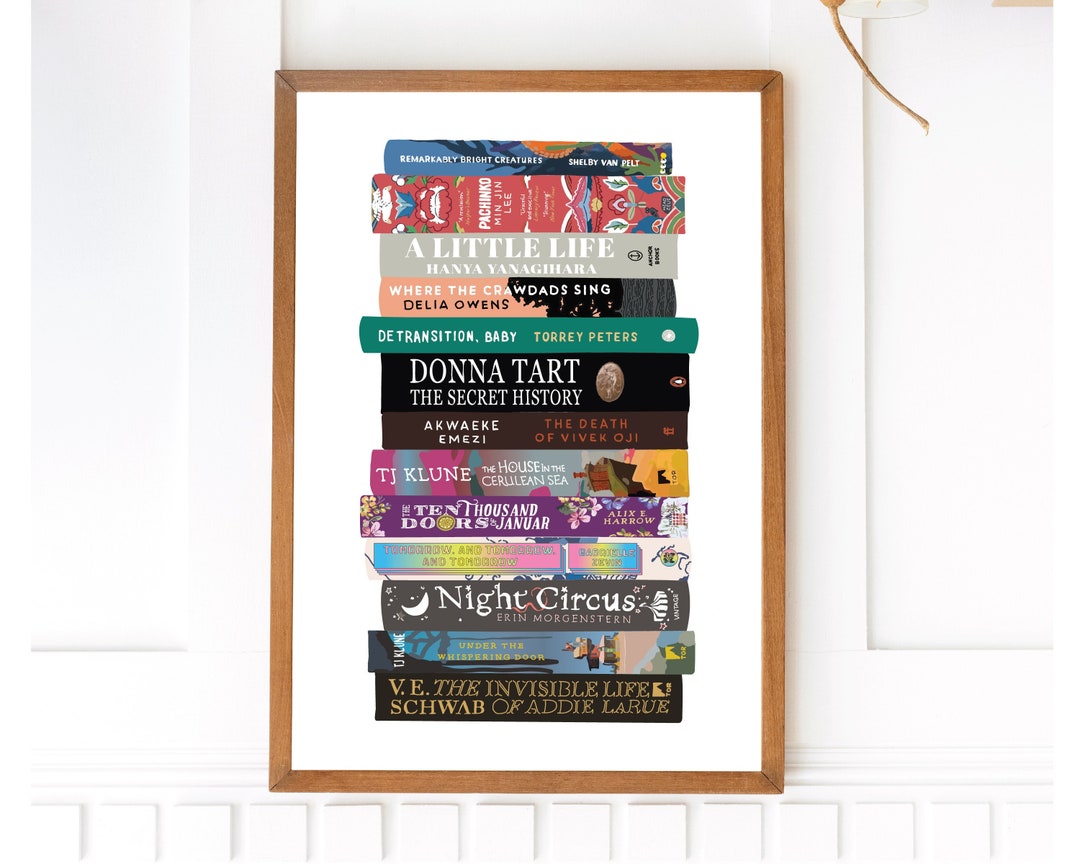 Custom Book Drawing Book Club Gifts Book Club Print Gifts - Etsy