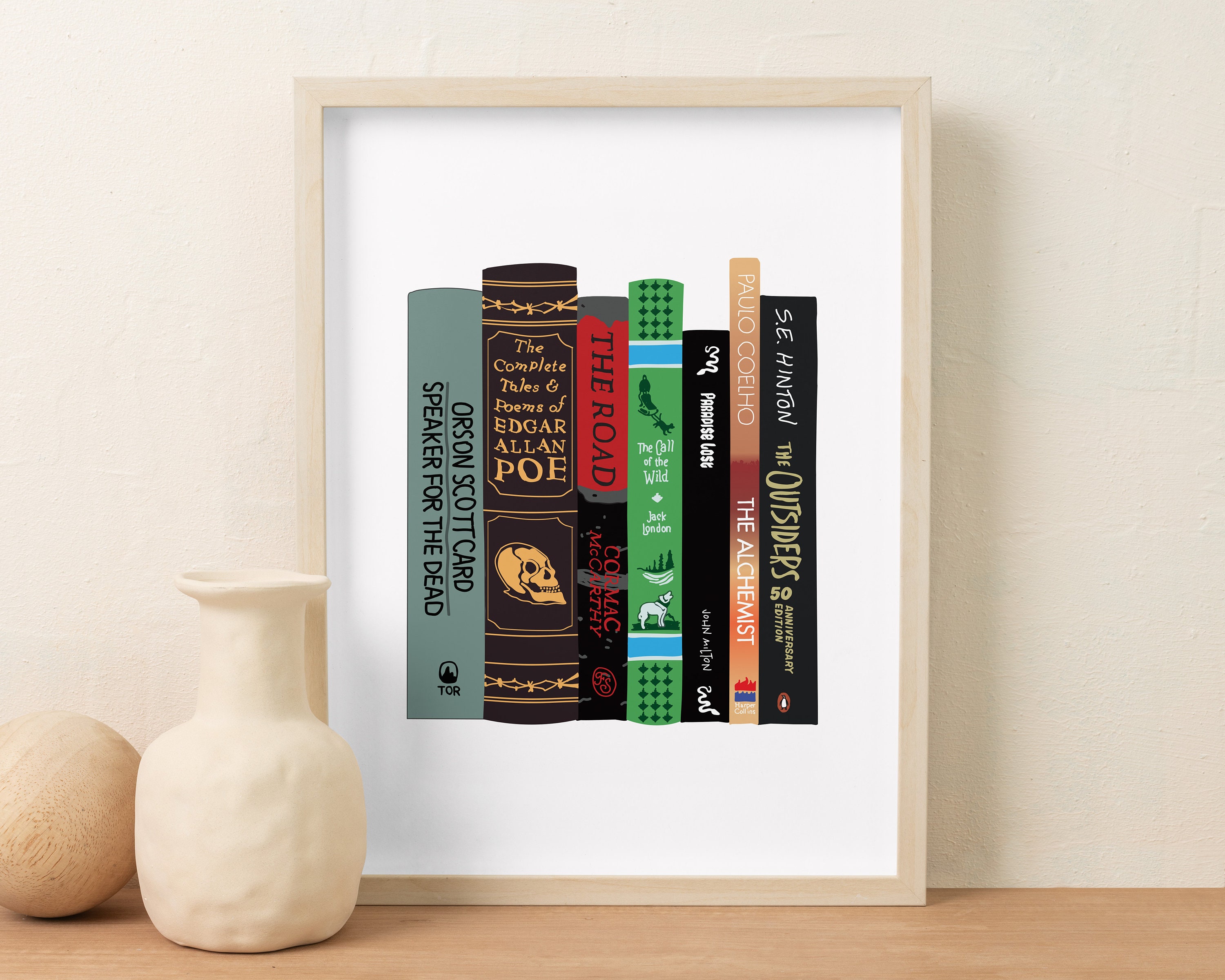 Book Painting, Book Spine Art, Book Posters, Custom Book Print, Gifts ...