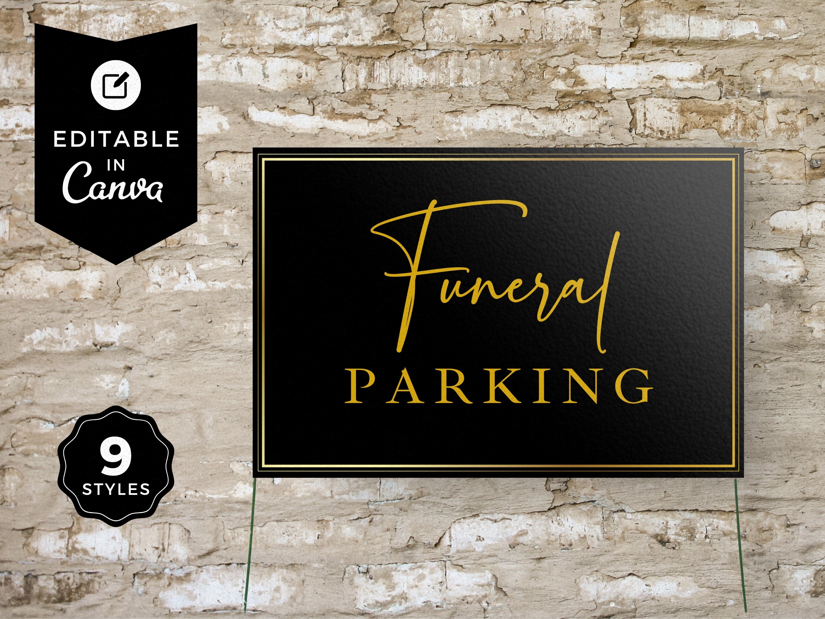 Funeral Parking Sign Template Wake This Way Parking Lot - Etsy