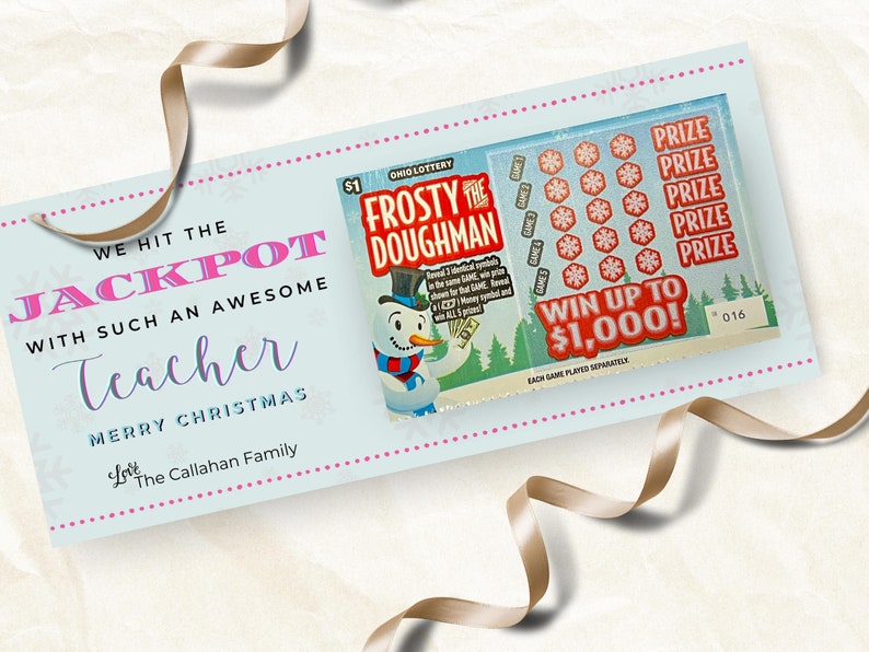 Printable Christmas Lottery Card Holder Canva Template, Editable ...