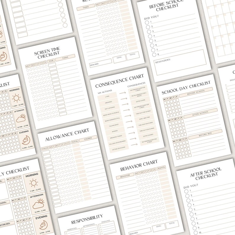 Editable Behavior Chart Template Kids Summer Schedule Daily ...