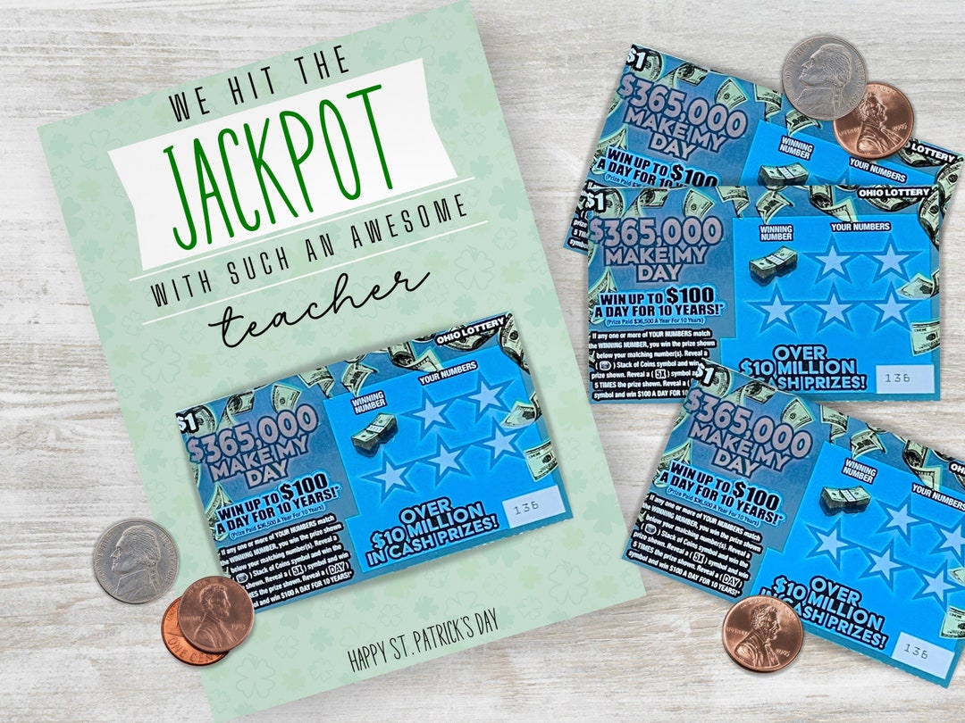 Lotto Teacher Appreciation Printable, DIY Editable Template ...