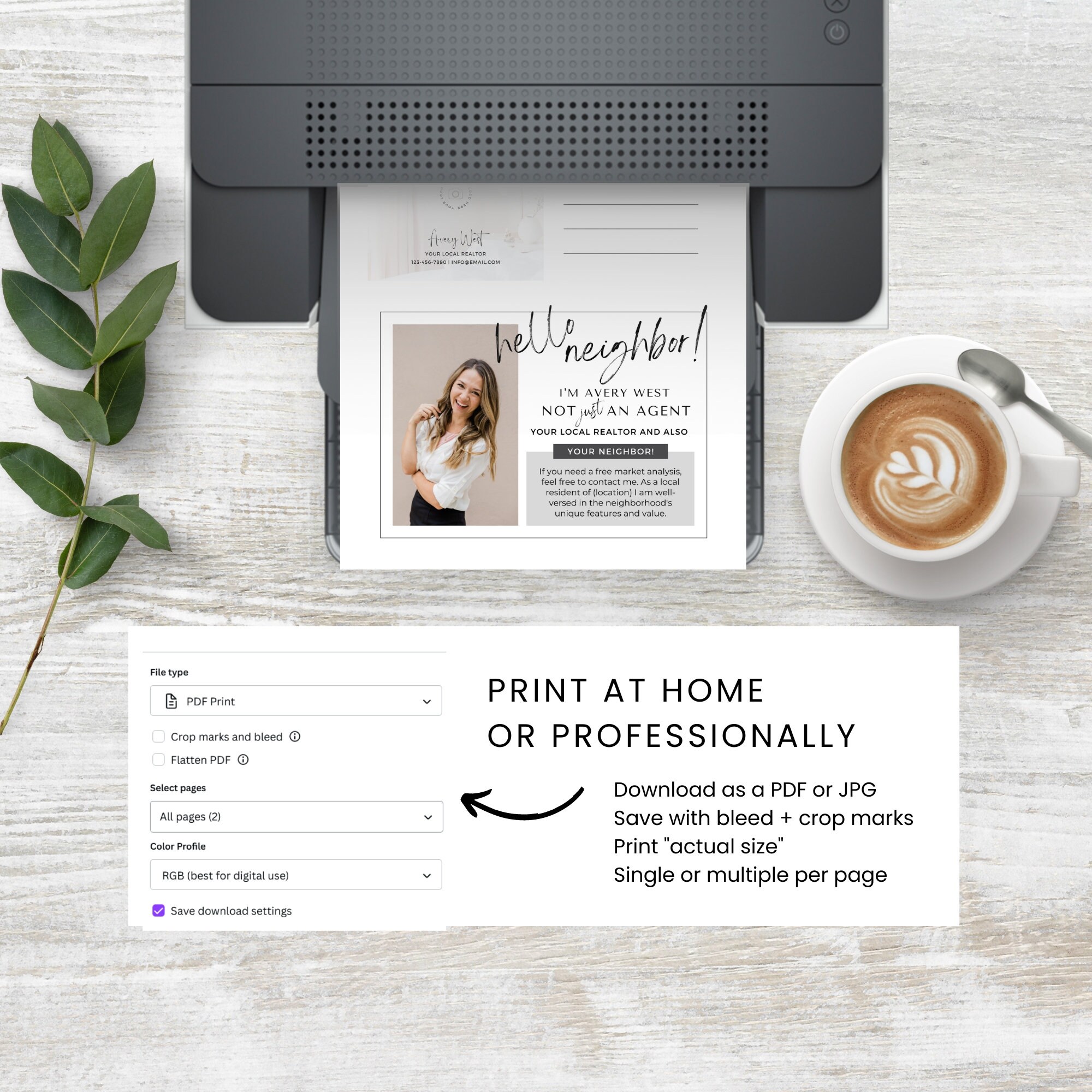 Real Estate Hello Neighbor Postcards | Real Estate Farming | Realtor ...