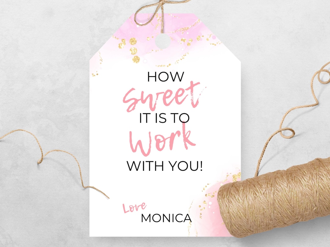 Valentines Day Gift Tags for Coworkers Template, Editable How Sweet It ...