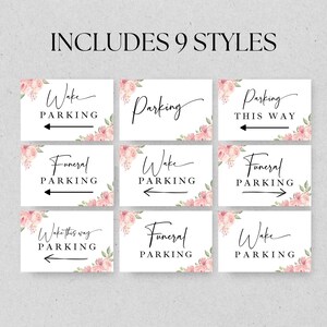 Funeral Parking Sign Canva Template, Minimal Wake This Way, Large ...
