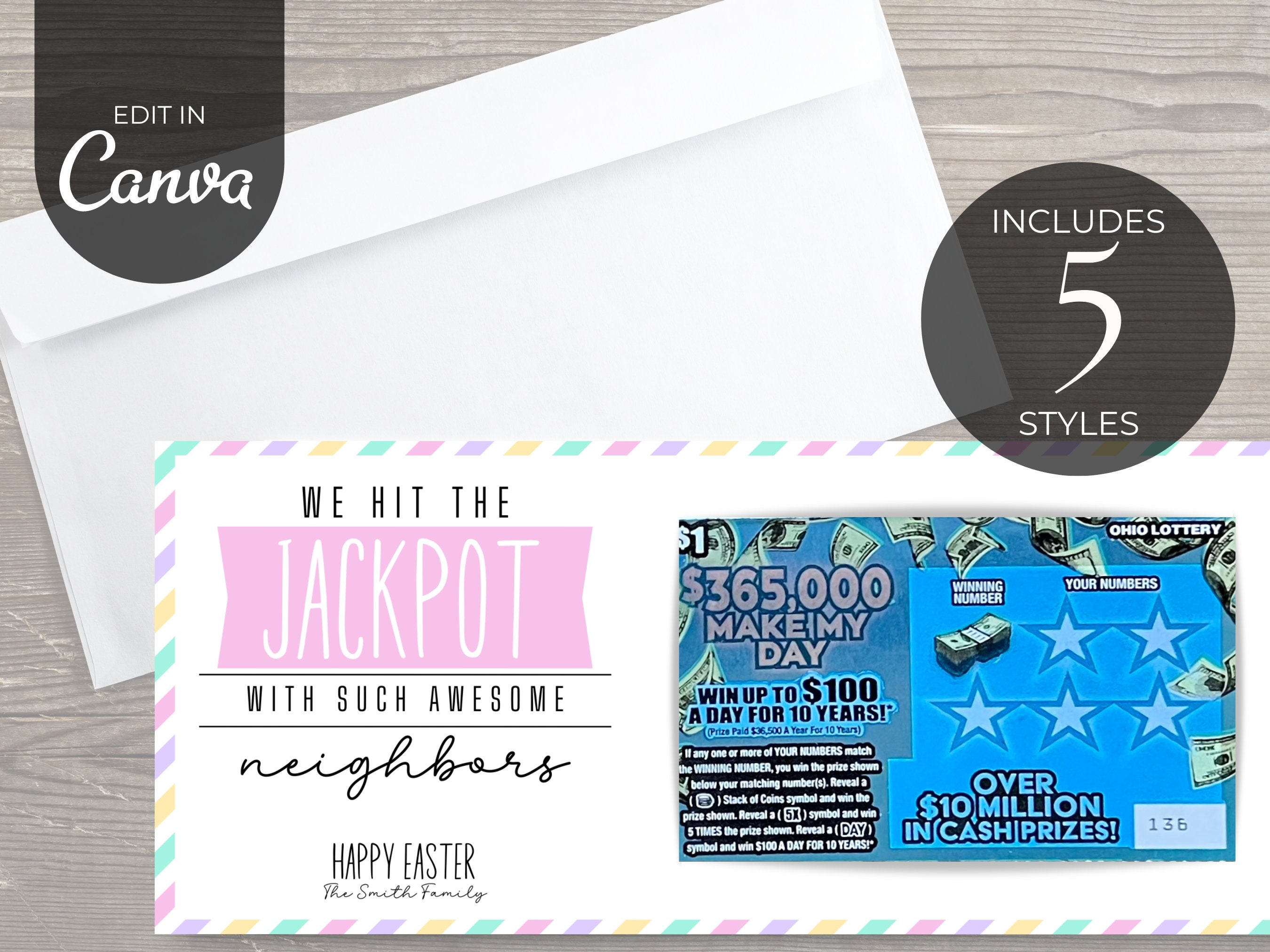 Scratch Lottery Ticket Template