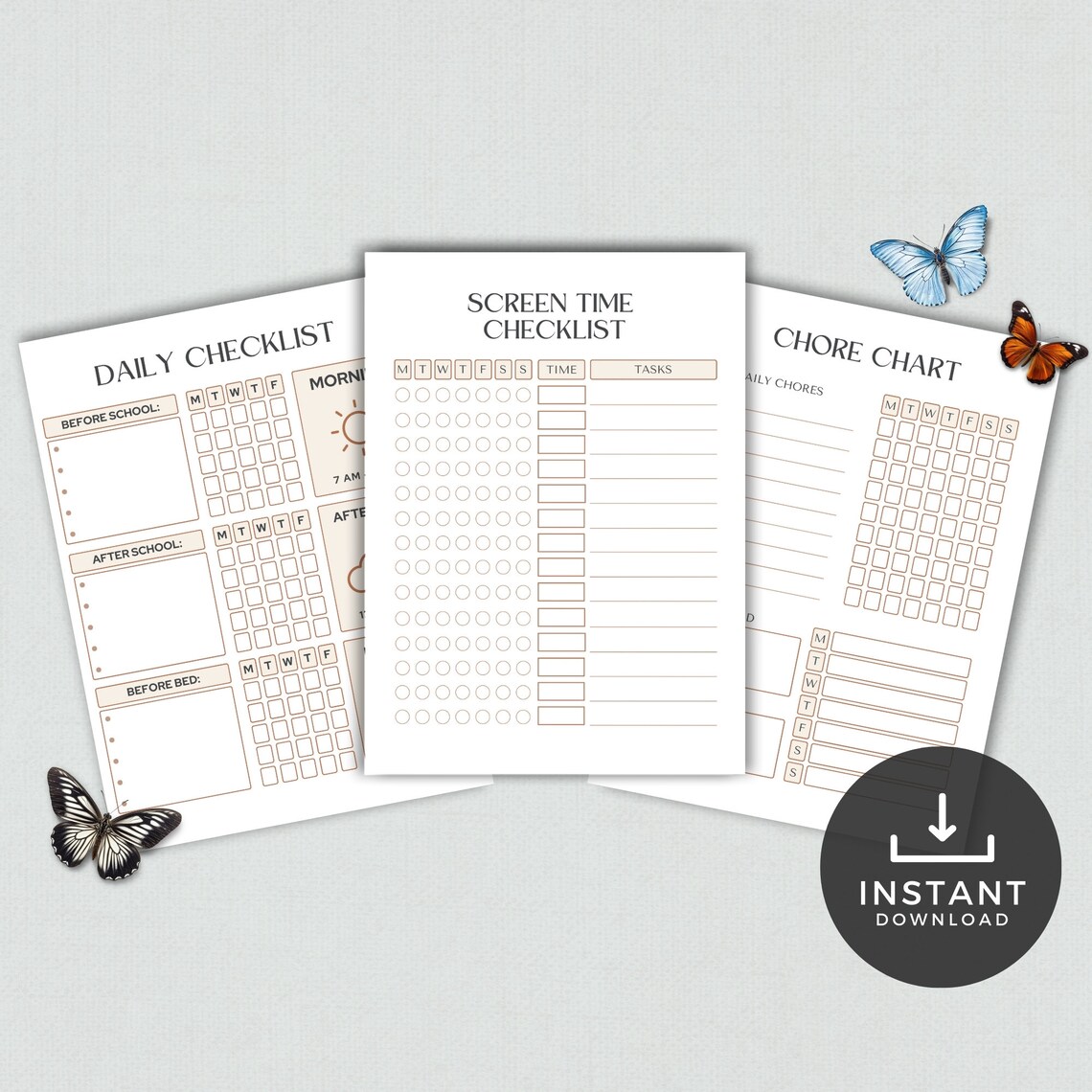 Editable Behavior Chart Template Responsibility Chart Reward System for ...