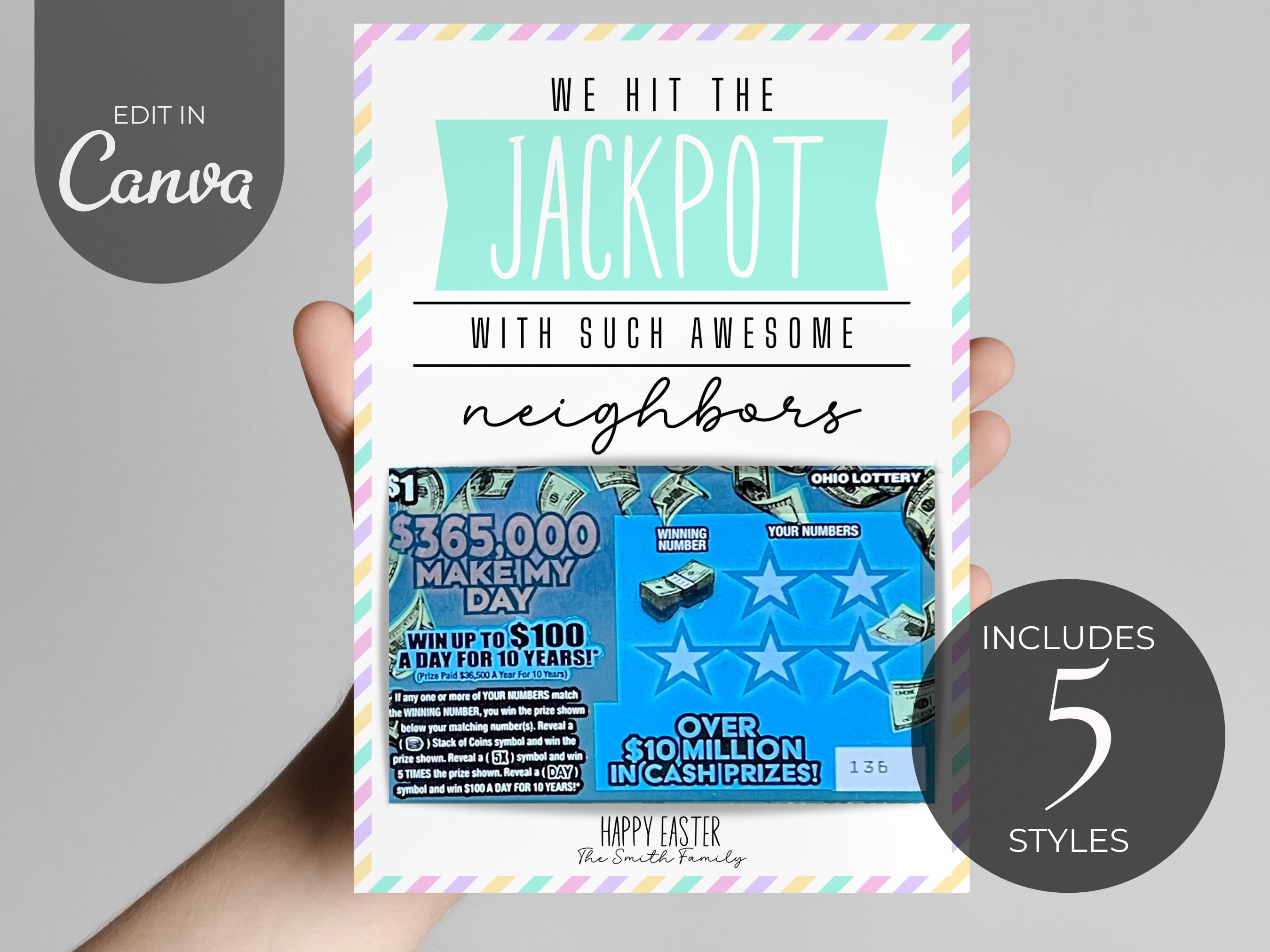 Scratch Lottery Ticket Template