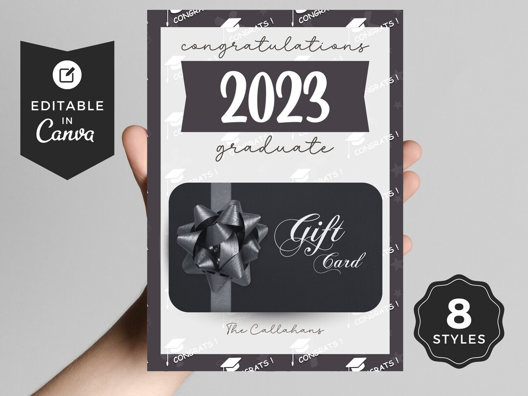 Graduate Gift Card Holder Template | Instant Download | College ...