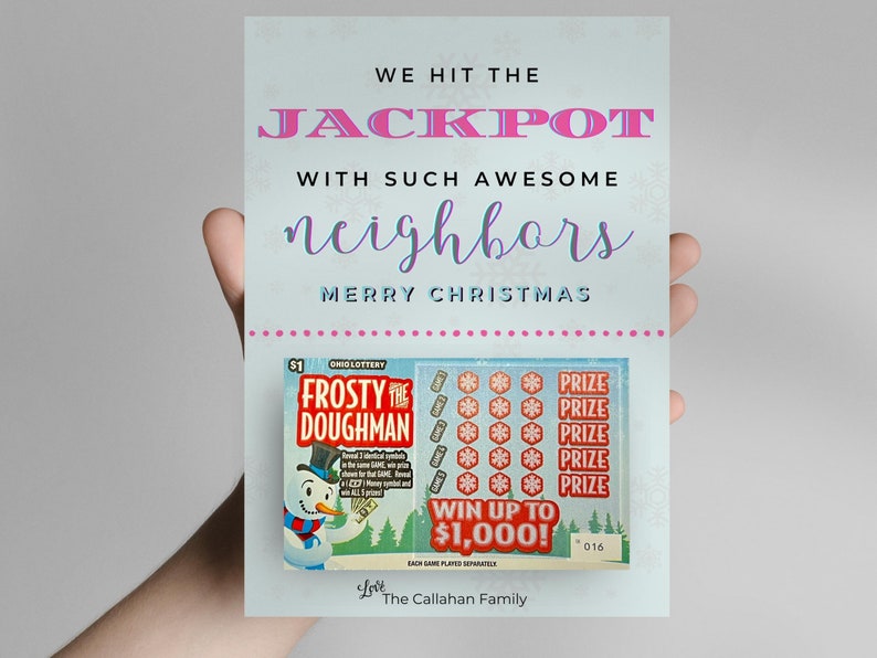 Printable Christmas Lottery Card Holder Canva Template, Editable ...