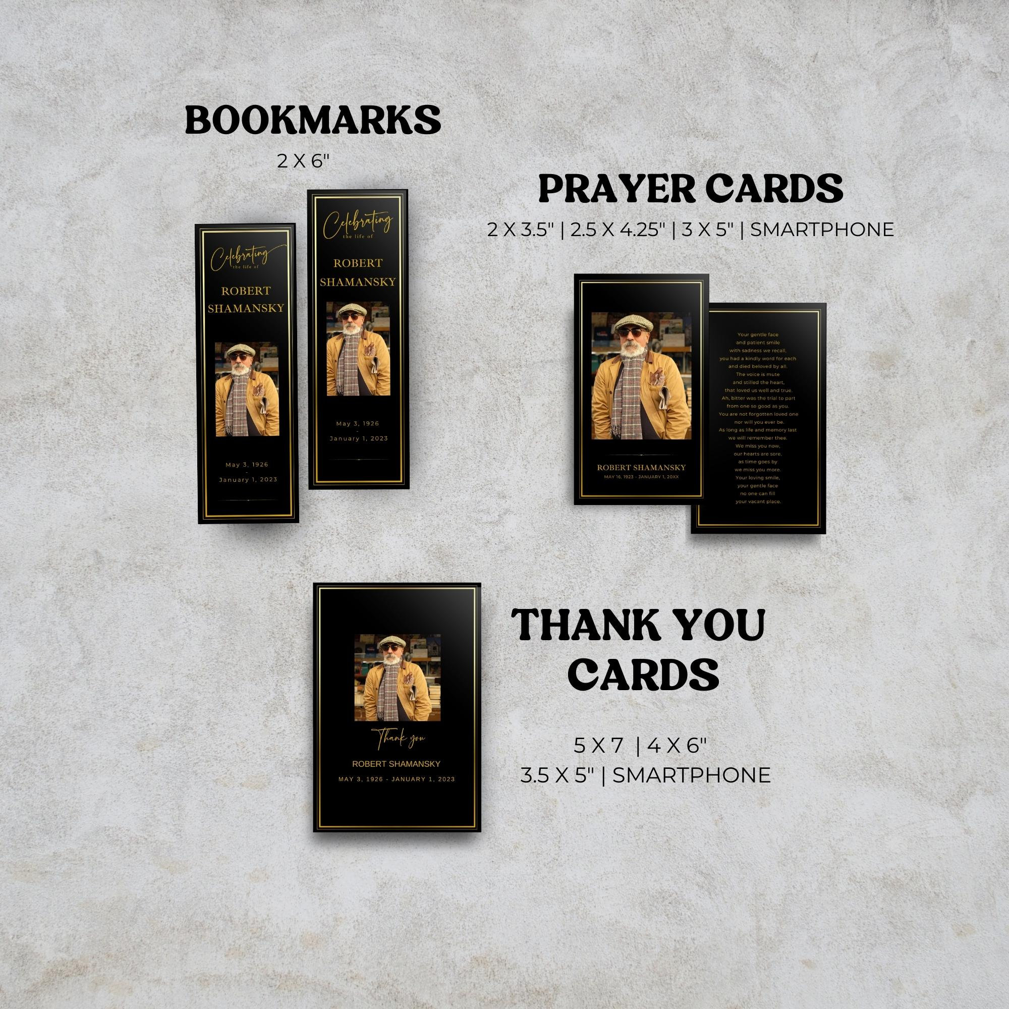 In Loving Memory Suite, Black & Gold Memorial Package, Funeral ...