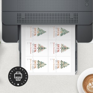 Christmas Playing Card Gift Tag Template: Deck the Halls, Printable ...