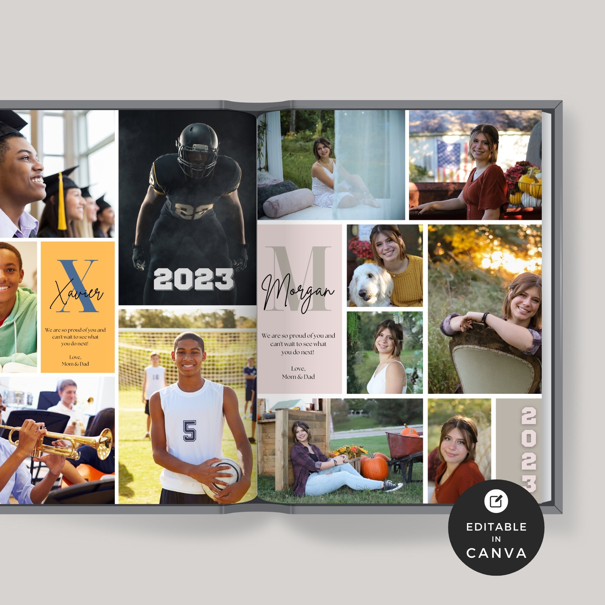 Yearbook Ad Template Canva, Senior Ad Yearbook, High School Graduation ...