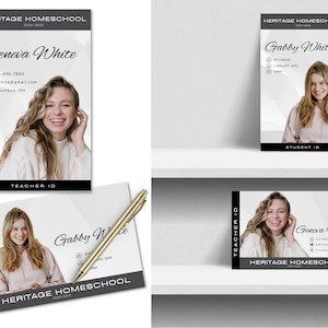 Editable Homeschool ID Card, Printable Teacher ID Card, Customizable ...