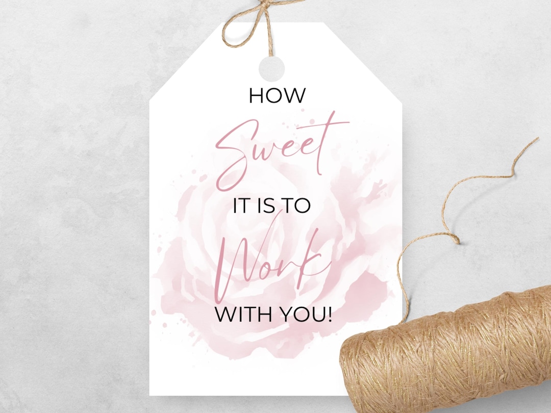 Valentines Day Gift Tags for Coworkers Template, Editable How Sweet It ...