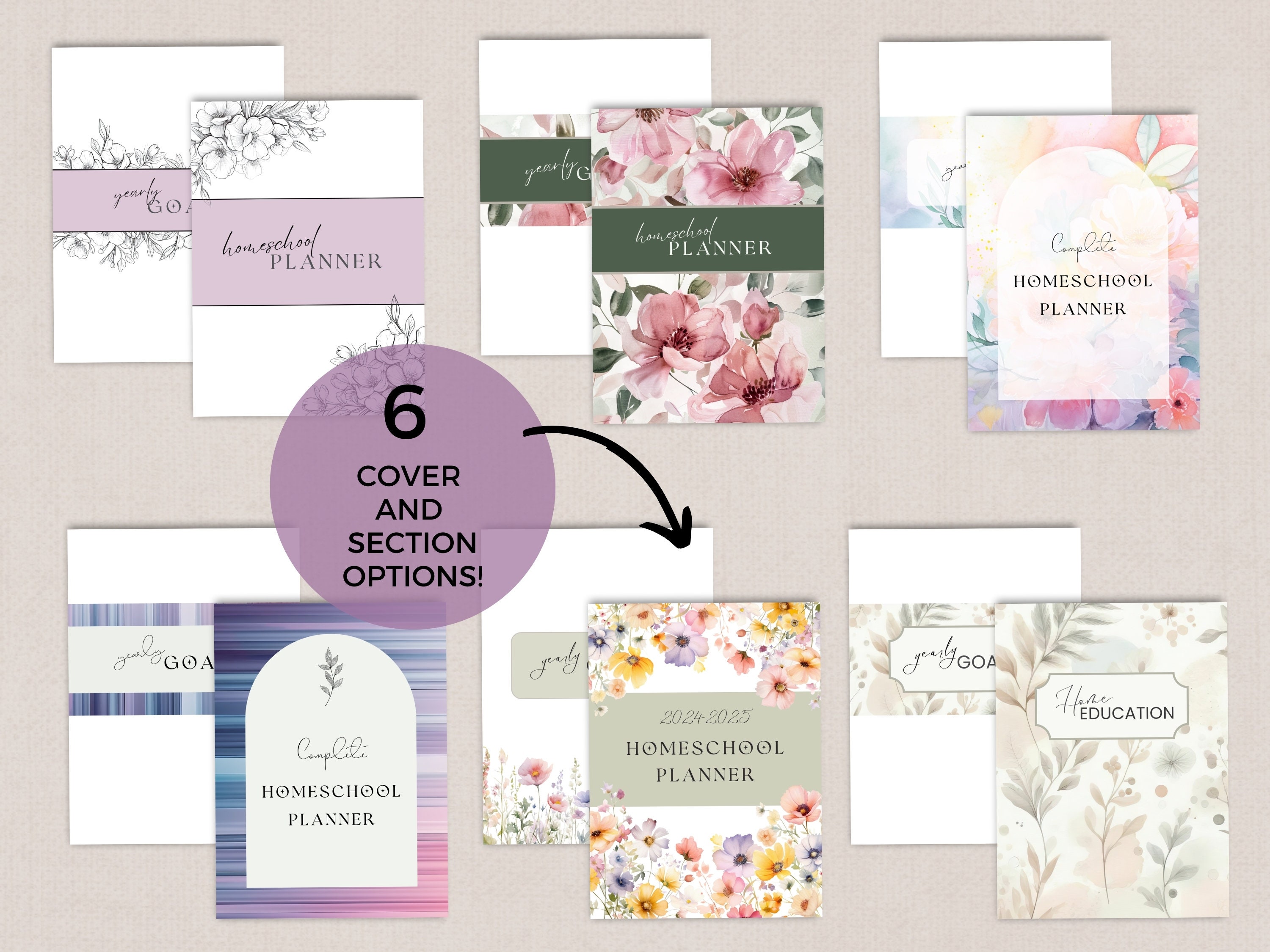 Homeschool Planner Canva, Printable Home School Mom Binder, Pdf ...