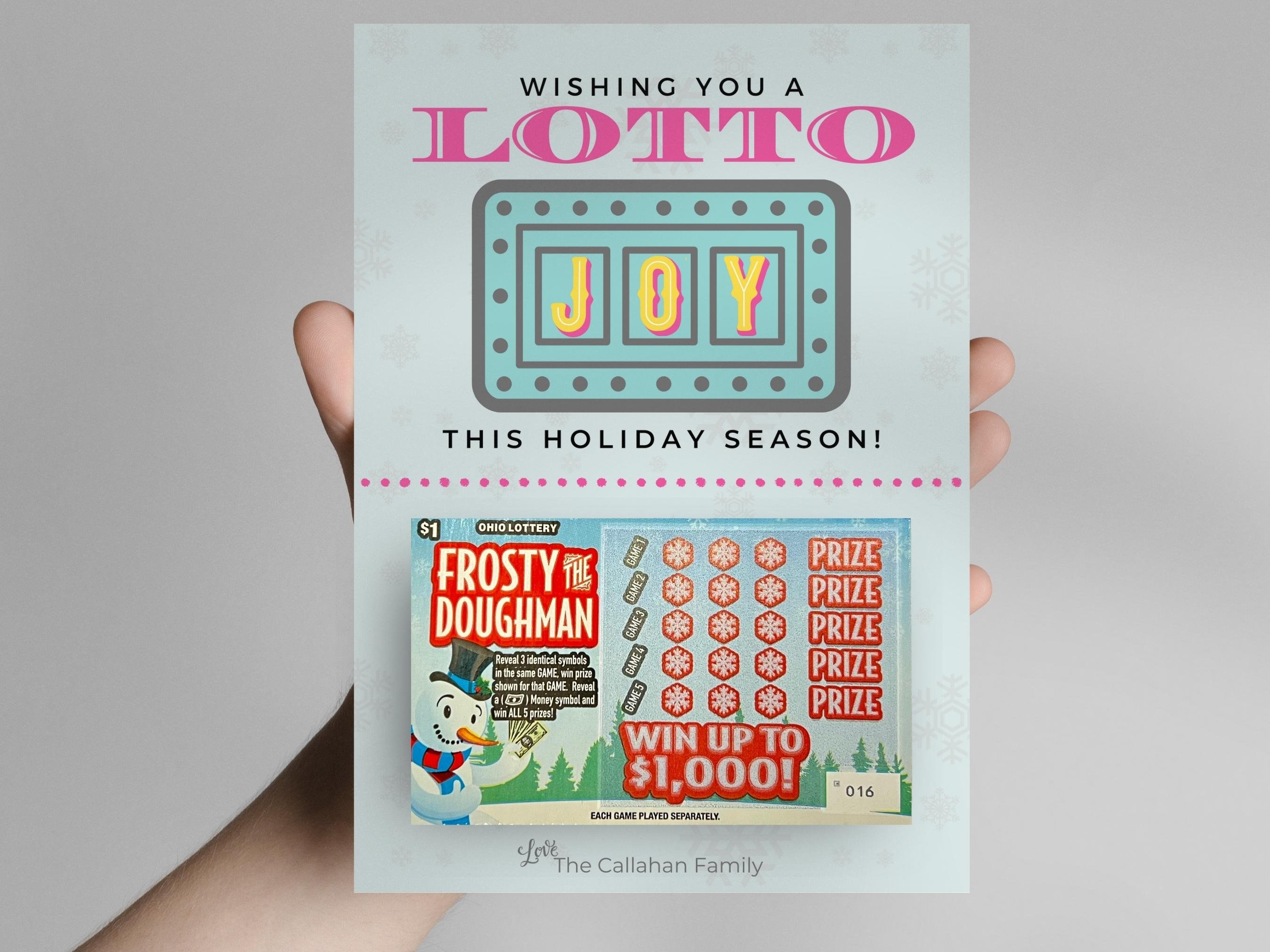 Printable Christmas Lottery Card Holder Canva Template, Editable ...
