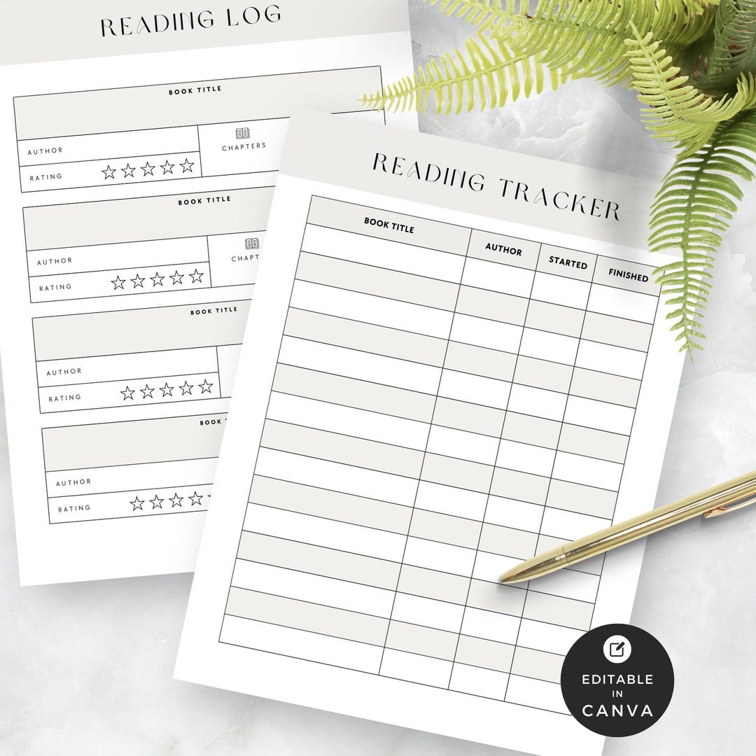 Books to Read Tracker for Kids, Printable Reading Log, Homeschool Book ...