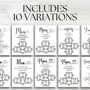 Mothers Day Puzzle Printable Template | Custom Mom Sign | You Are the ...