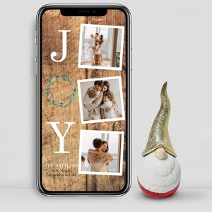Printable Christmas Card Template Canva, Year in Review Photo Card ...