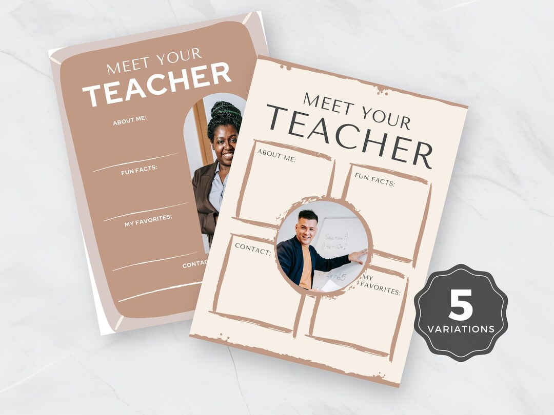 Editable Classroom Template Canva Meet the Teacher Letter - Etsy