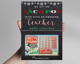 Printable Christmas Lottery Card Holder Canva Template, Editable ...