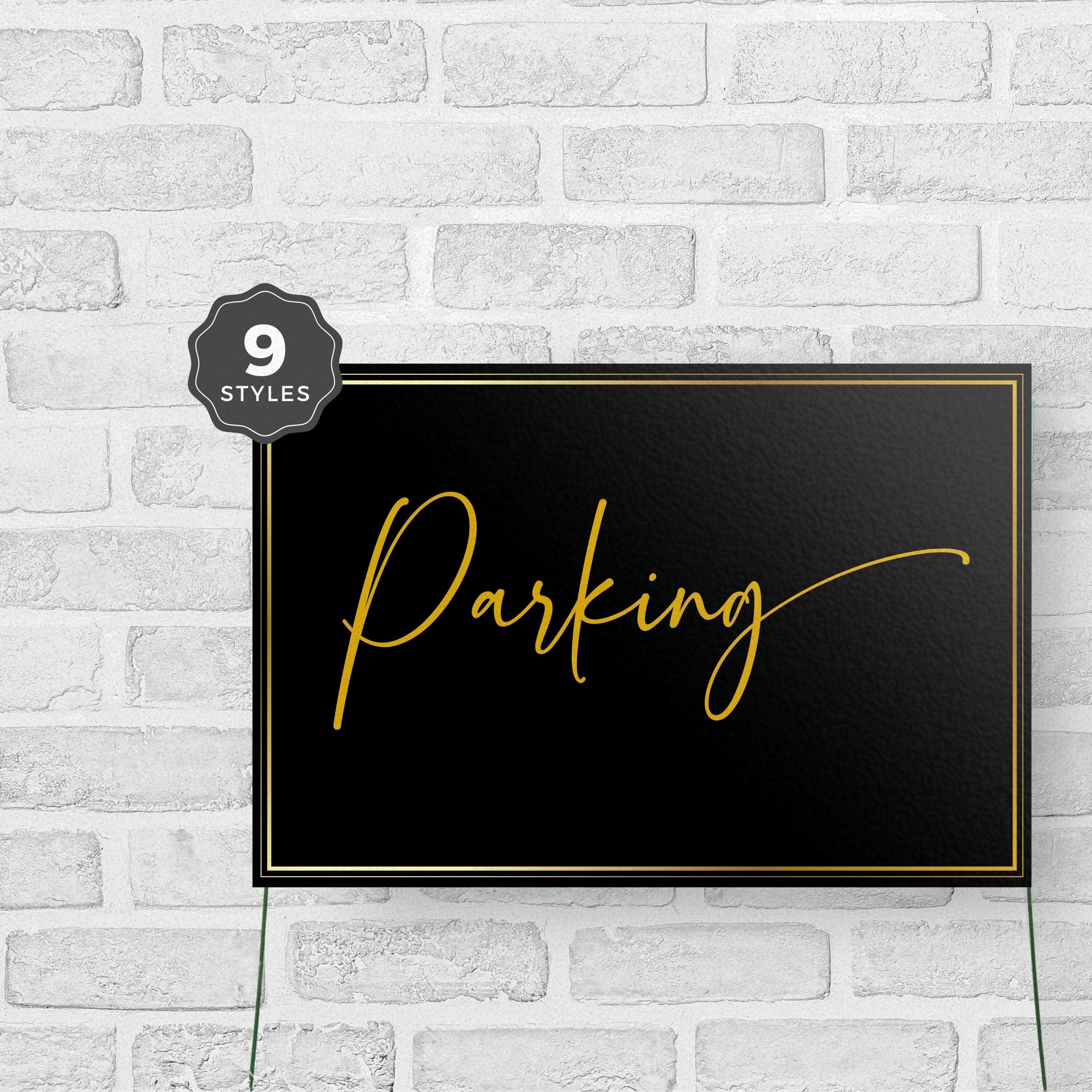 Funeral Parking Sign Template, Wake This Way, Parking Lot Sign, Funeral ...