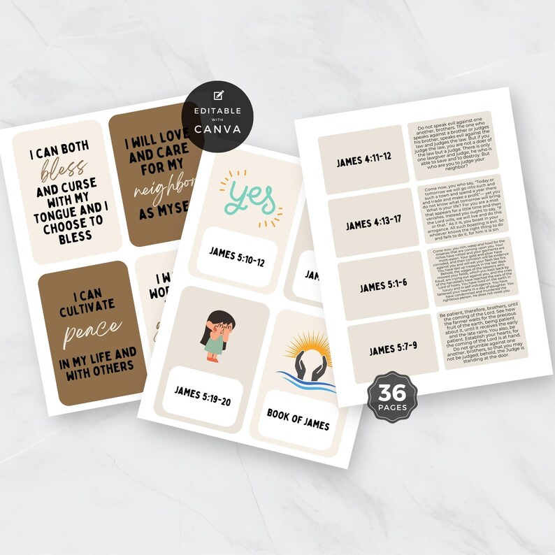 Philippians Bible Verse Cards: Christian Affirmations (editable Instant ...