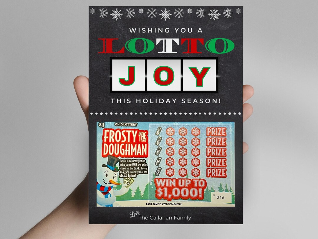 Christmas Lottery Card Holder Canva Template, Personalized Lotto Gift ...