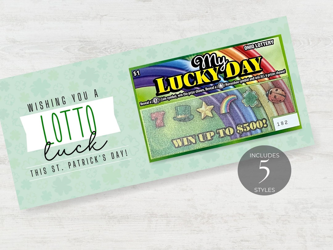 St Patrick's Day Lotto Tickets | DIY Editable Template | Personalize ...