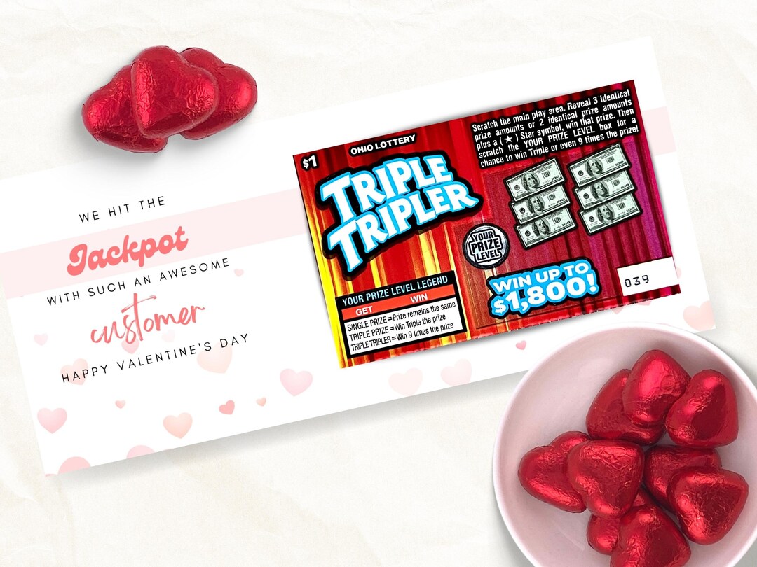 Customer Appreciation Lotto Ticket Gift: Coral Pink Thank You (canva ...